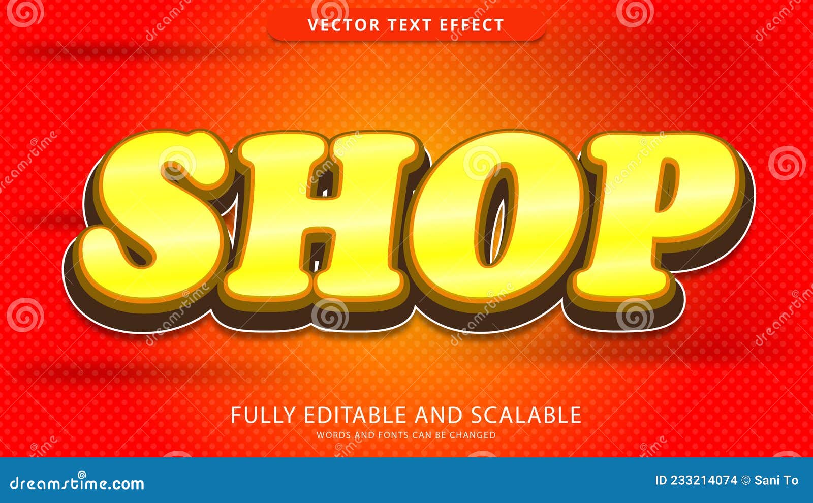 Shop Text Effect Editable Eps File Stock Vector - Illustration of logo ...