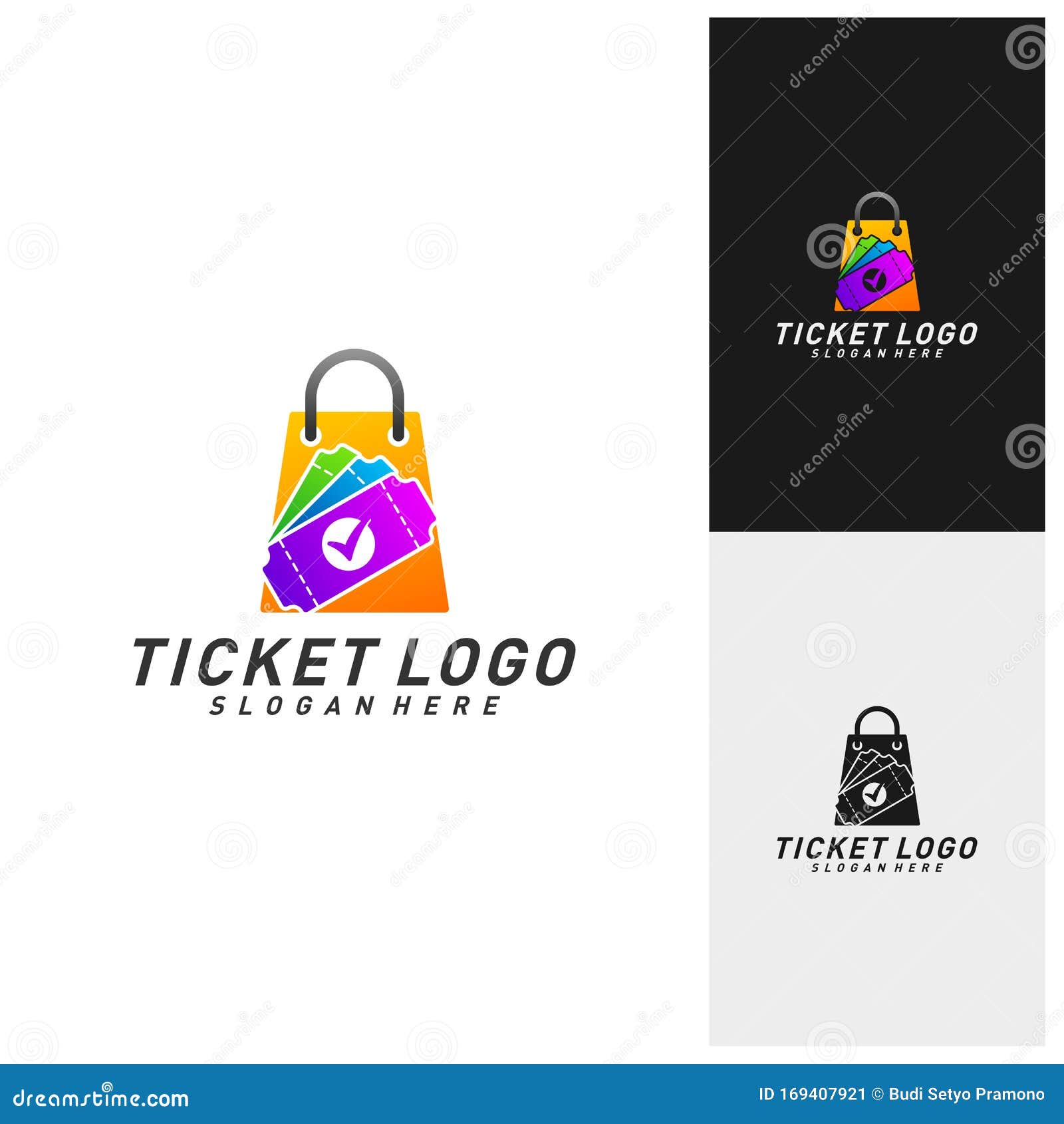 Shop Ticket Logo Template Design Vector, Emblem, Creative Design, Icon ...