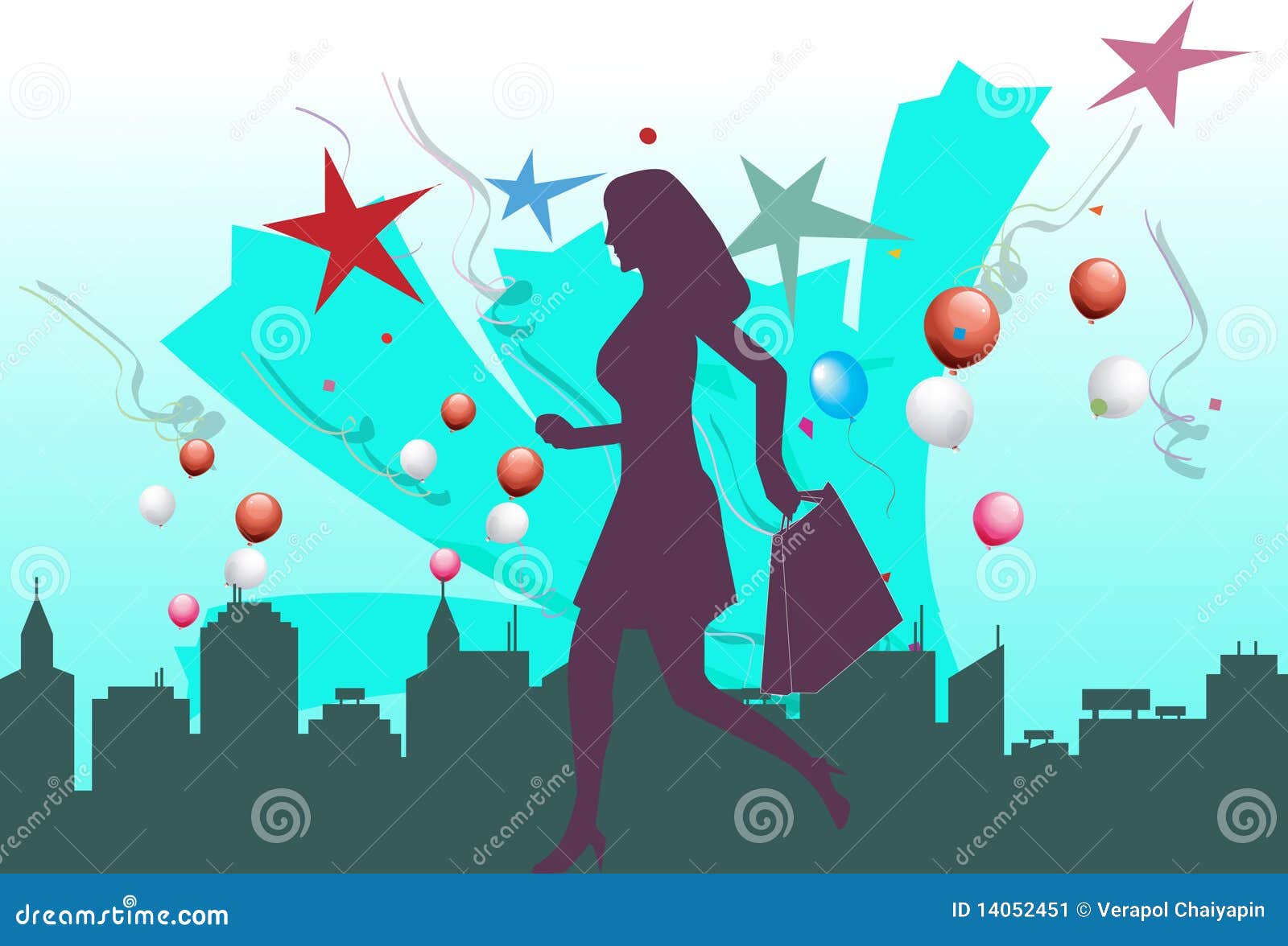 Shop Till You Drop Offer stock illustration. Illustration of ...
