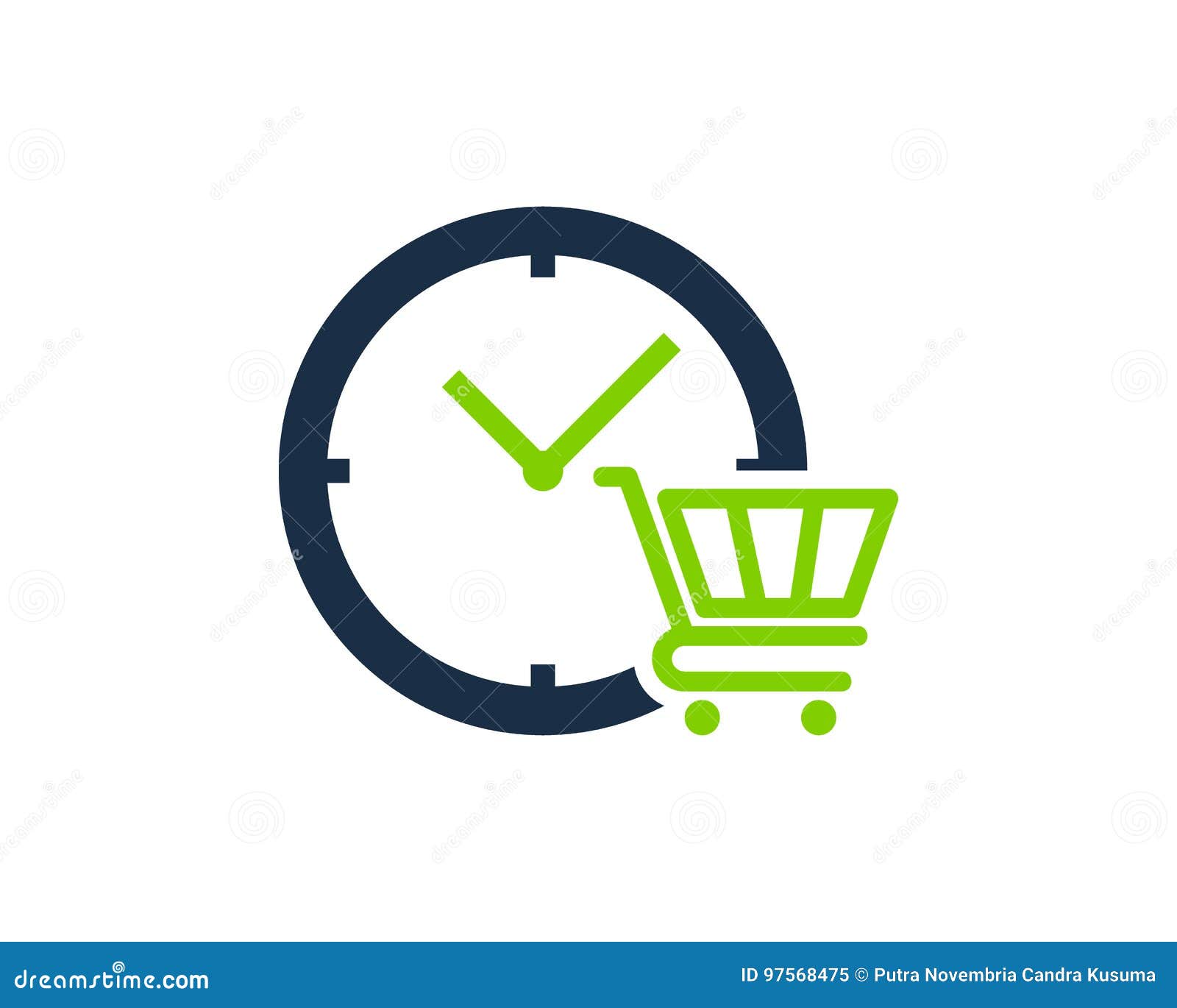 Shop Time Icon Logo Design Element Stock Vector - Illustration of ...