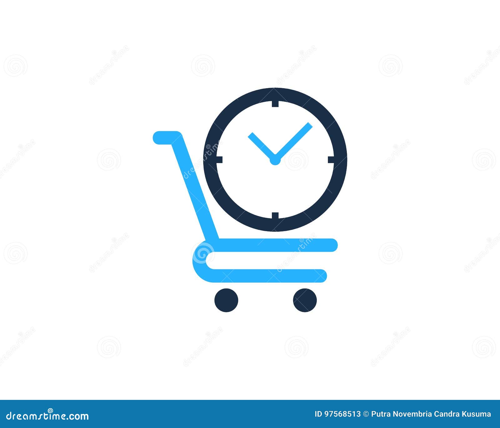 Shop Time Icon Logo Design Element Stock Vector - Illustration of ...