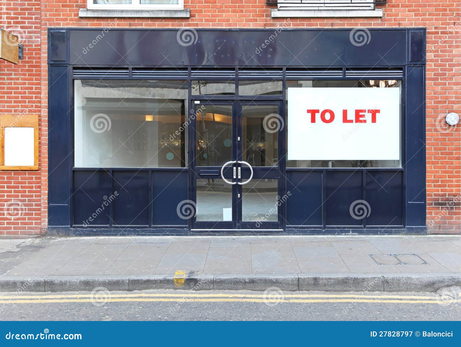 Shop to let stock image. Image of lease, business, street - 27828797