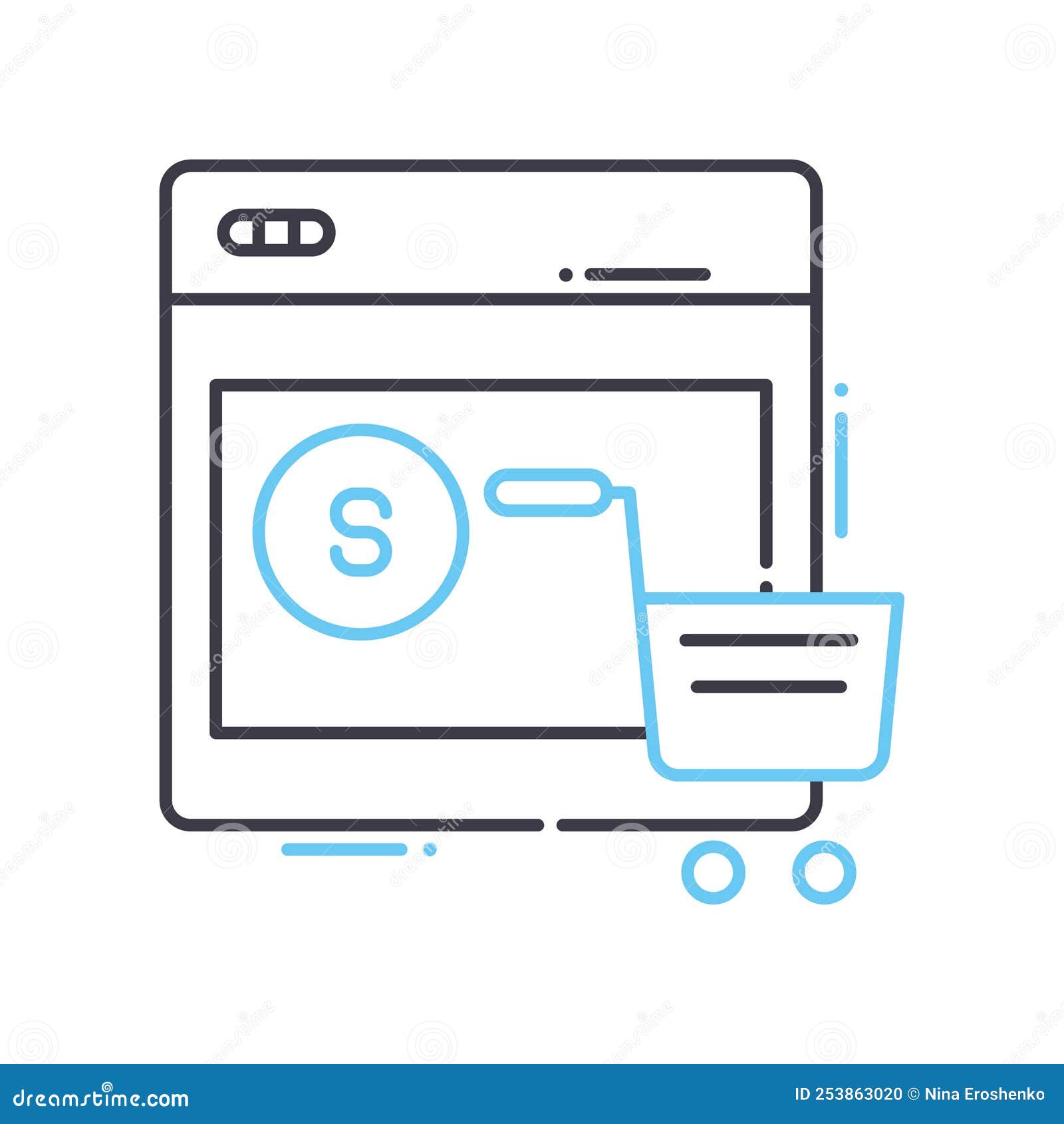 Shop Transaction Line Icon, Outline Symbol, Vector Illustration ... Shop Transaction Line Icon, Outline Symbol, Vector Illustration ...