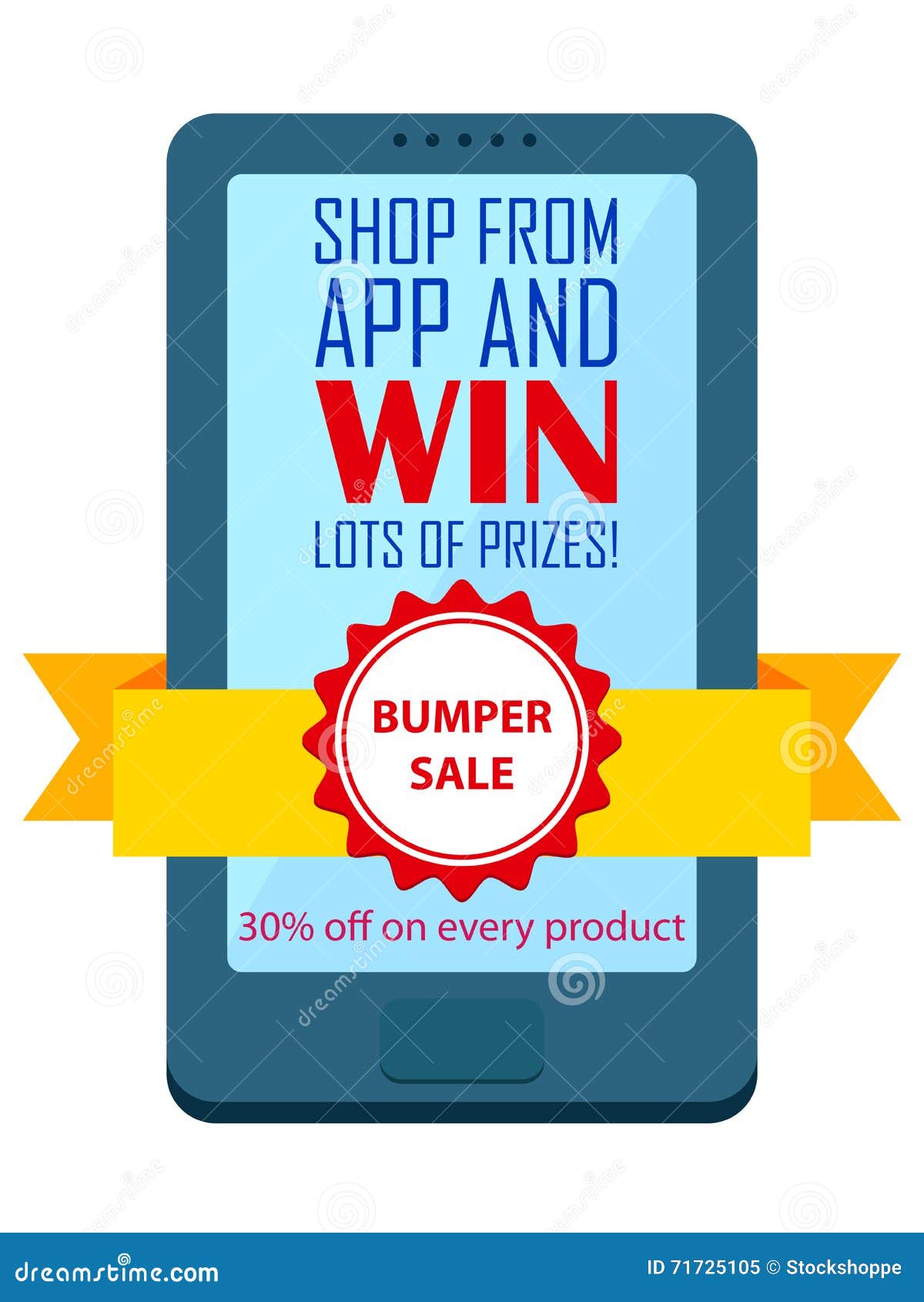 Shop and Win concept stock vector. Illustration of concept - 71725105