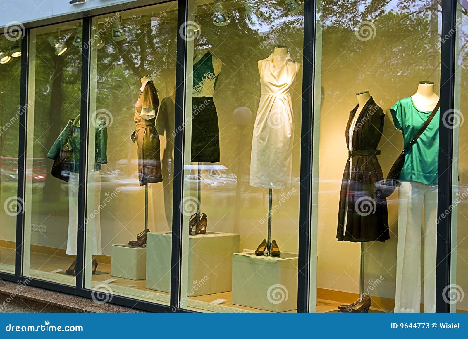 Shop window stock image. Image of mannequin, credit, modern - 9644773