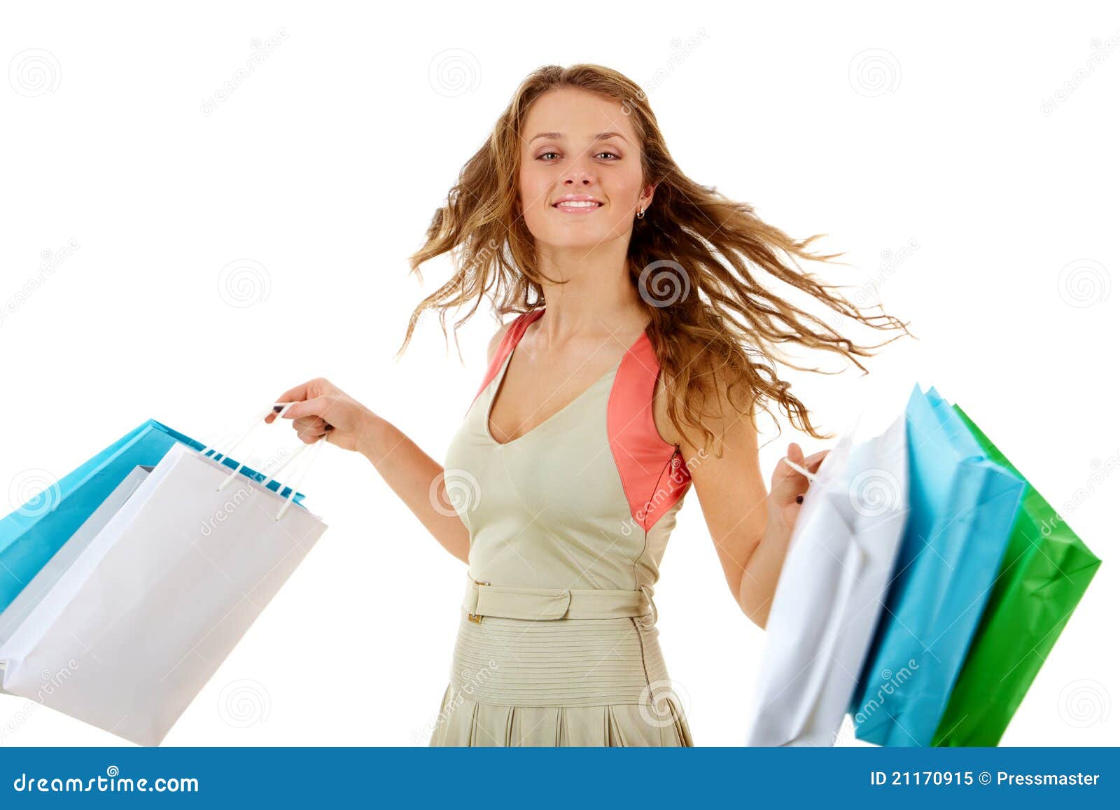 Shopaholic stock image. Image of fashion, female, paperbag - 21170915