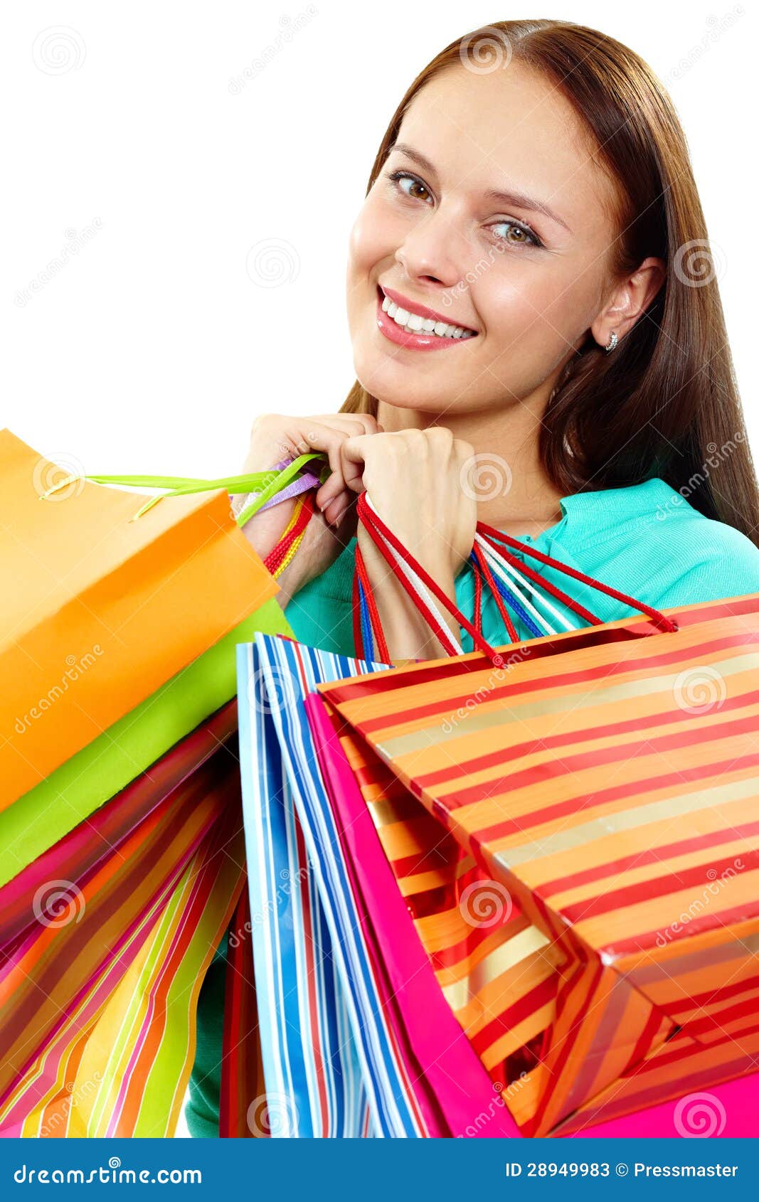 Shopaholic stock image. Image of female, charming, beautiful - 28949983