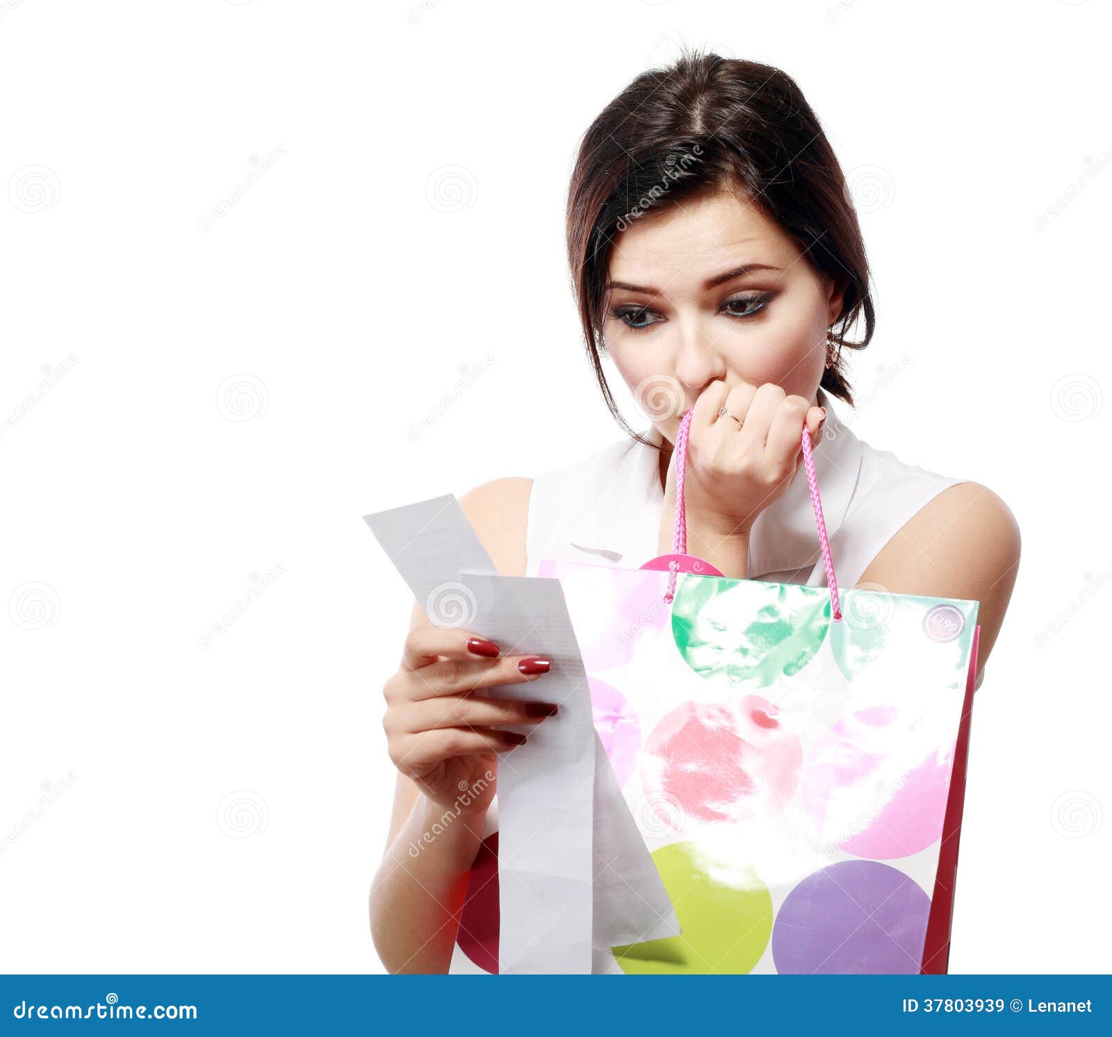 Shopaholic overspending stock image. Image of calculating - 37803939