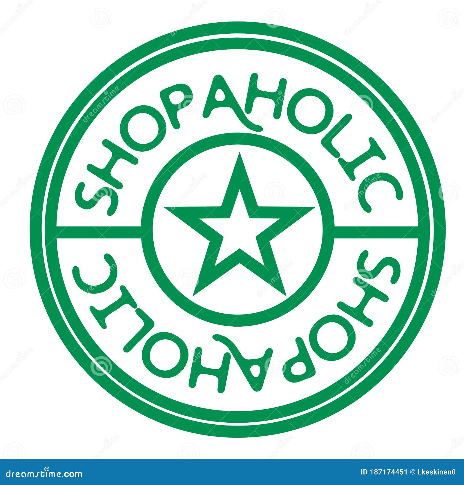 SHOPAHOLIC Sign on White Background Stock Illustration - Illustration ...