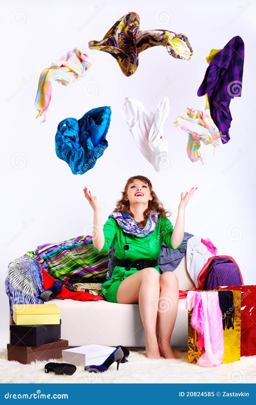 Shopaholic woman stock image. Image of beauty, buyer - 20824585