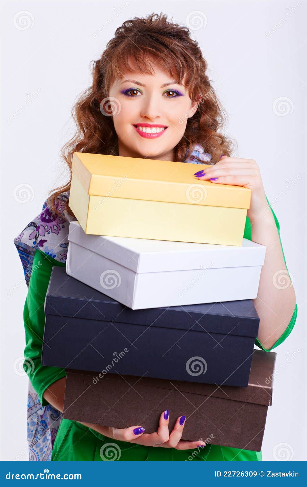 Shopaholic woman stock image. Image of glamour, cute - 22726309