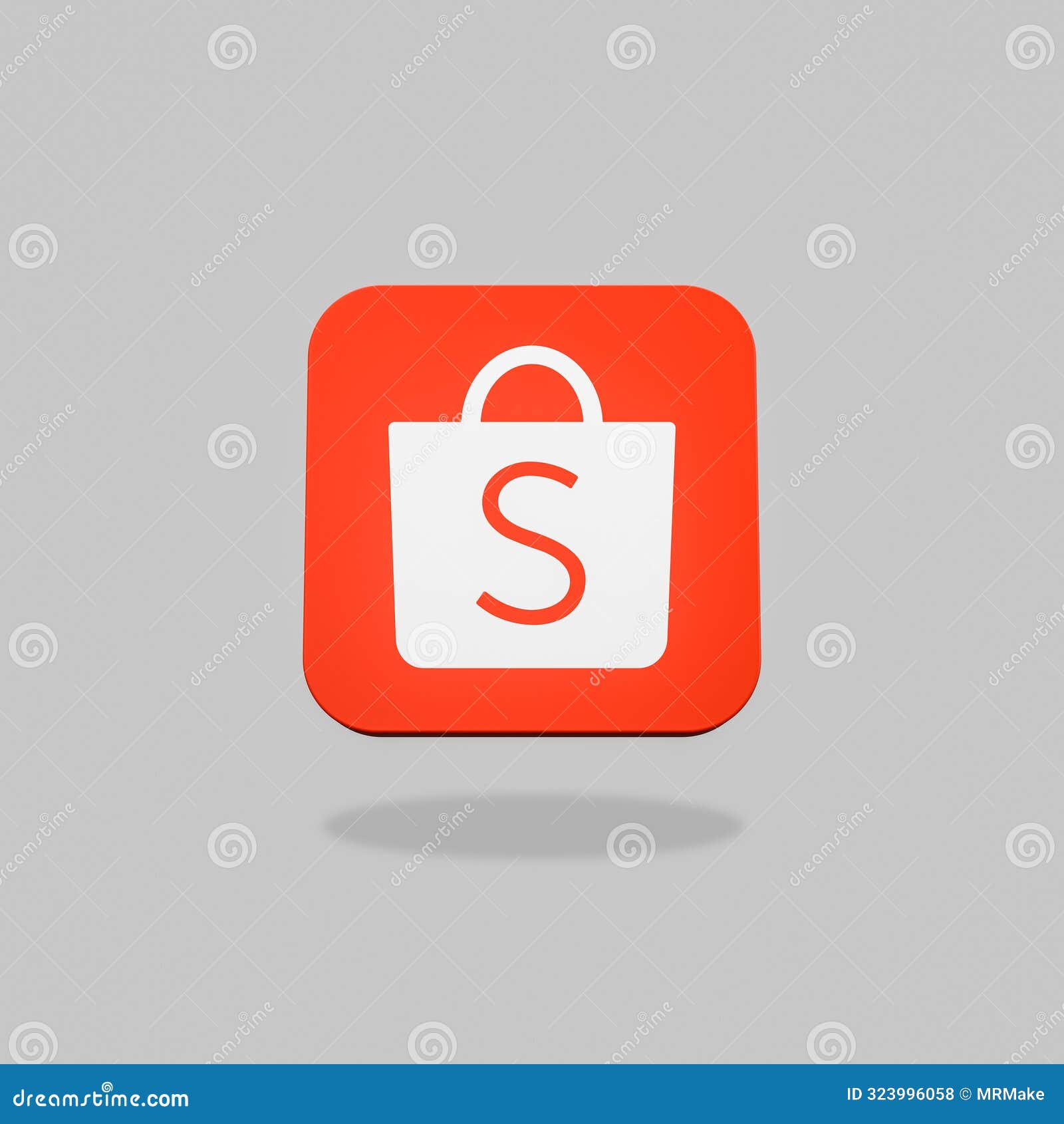 Shopee App Icon on Flat Gray Background Editorial Stock Photo ...