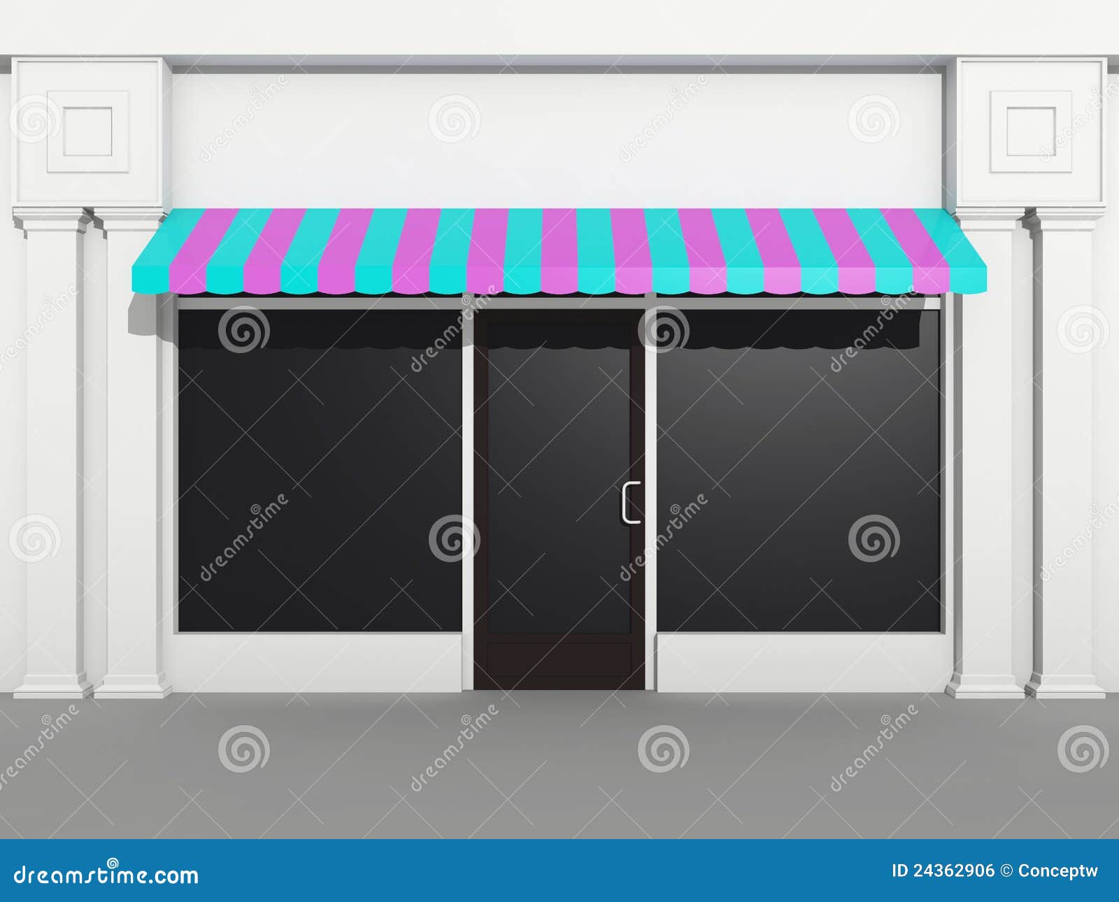 Shopfront - store front stock illustration. Illustration of wall - 24362906