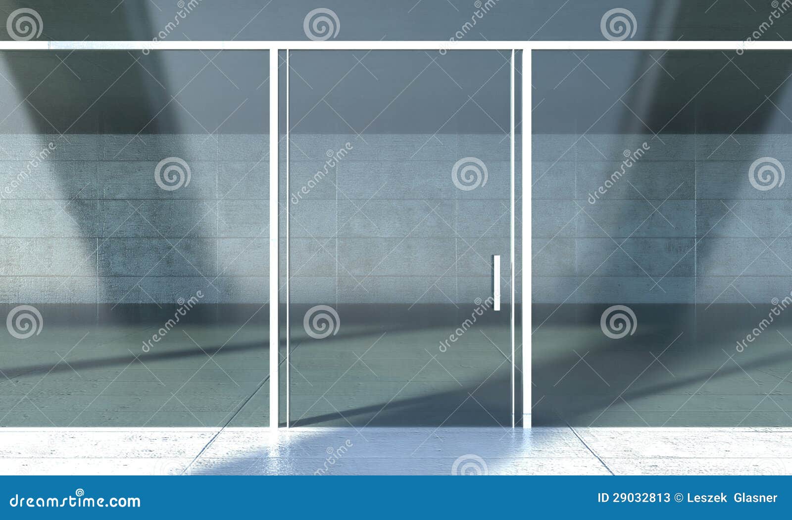 Shopfront Window in Modern Building Stock Image - Image of modern ...
