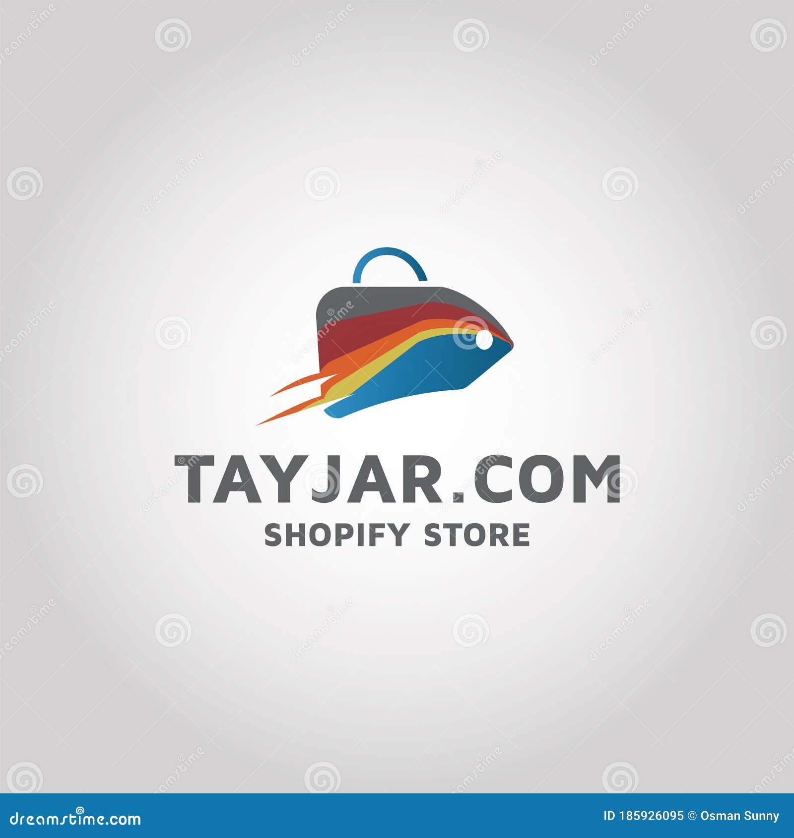 Shopify Store Ecommerce Vector Logo Design Stock Vector - Illustration ...