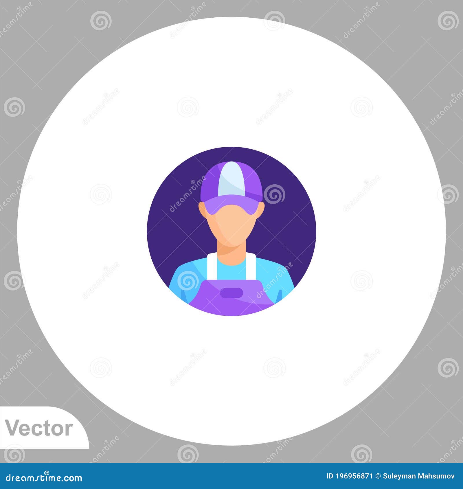 Shopkeeper Vector Icon Sign Symbol Stock Vector - Illustration of ...