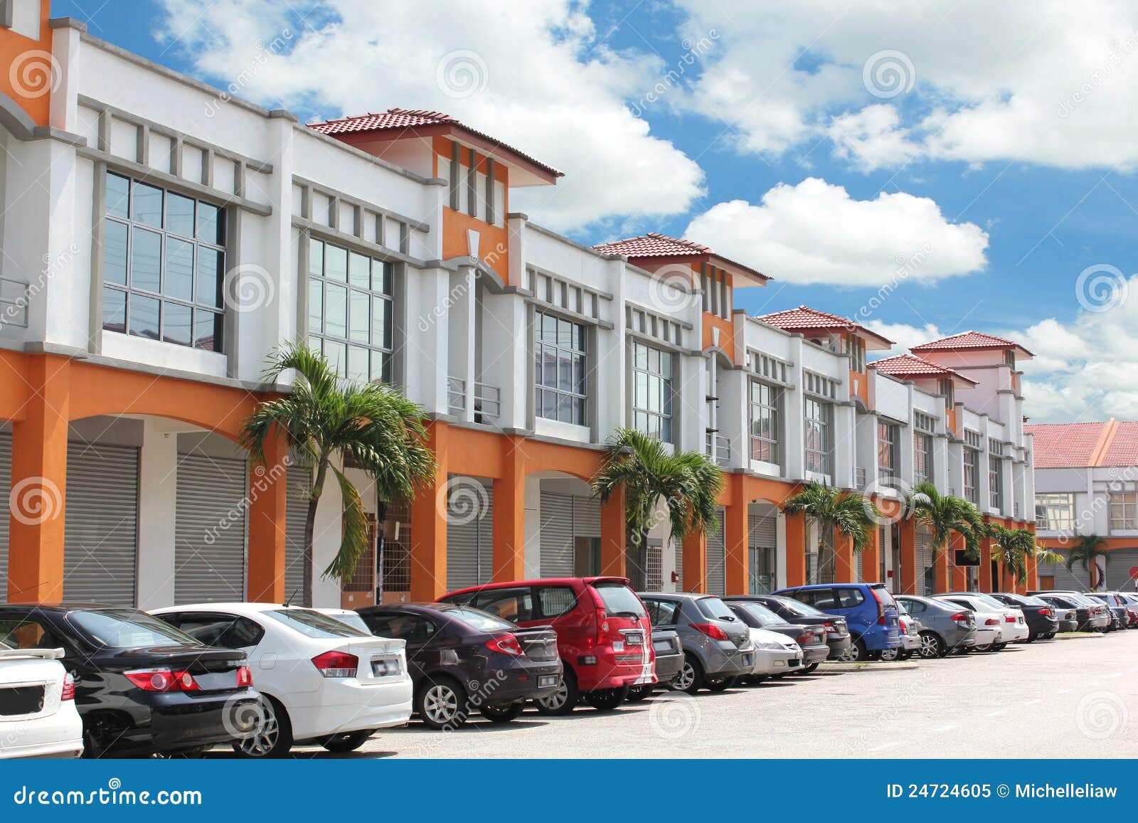 Shoplots stock image. Image of designs, palm, kuala, offices - 24724605