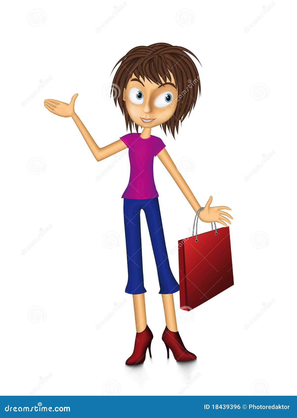 Shopper stock illustration. Illustration of fashion, isolated - 18439396