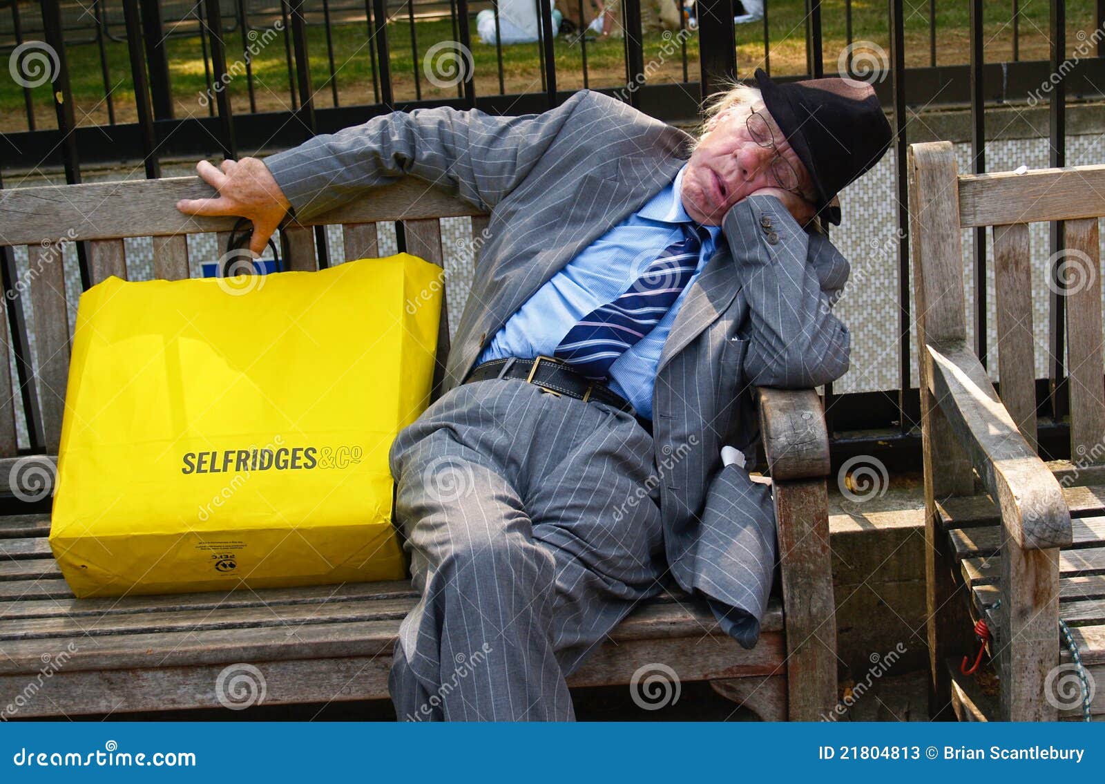 Shopper, asleep. editorial stock photo. Image of yellow - 21804813