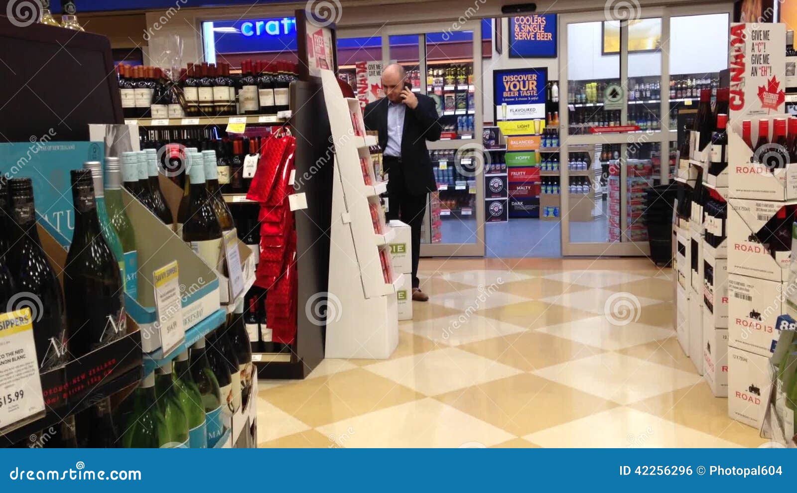Shopper Inside BC Liquor Store Stock Footage - Video of store, whiskey ...