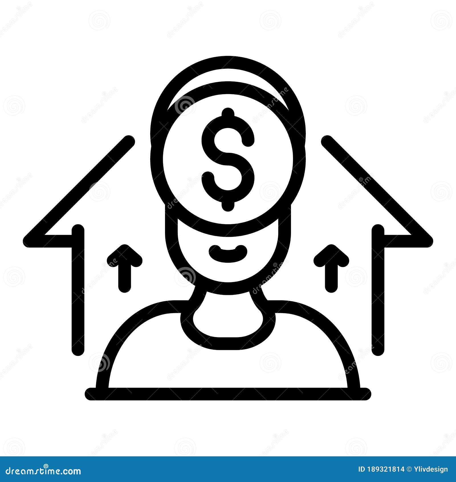 Shopper Money Load Icon, Outline Style Stock Vector - Illustration of ...