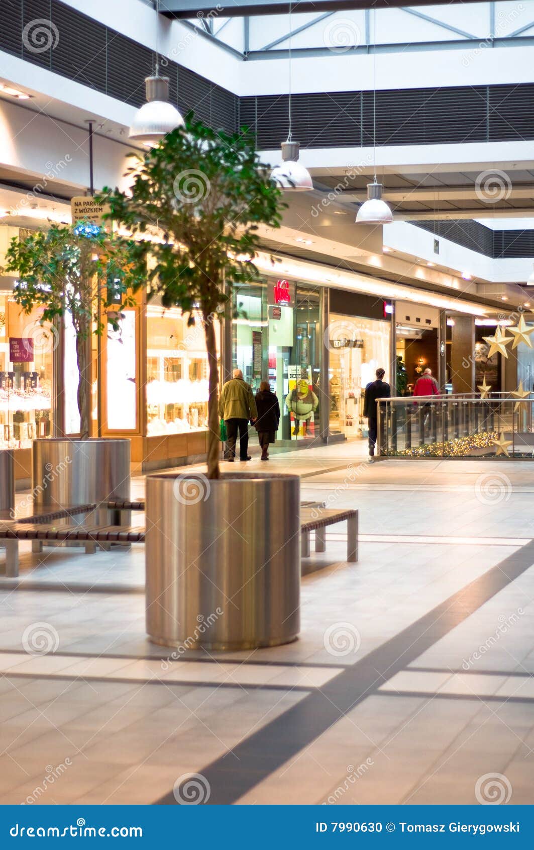 Shoppers at Shopping Center Stock Photo - Image of commerce ...