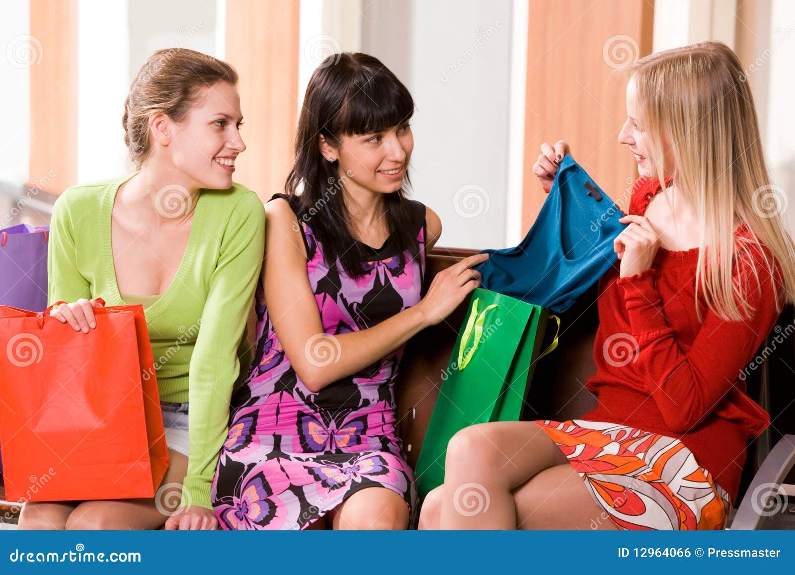 After shopping stock photo. Image of person, group, fashionable - 12964066