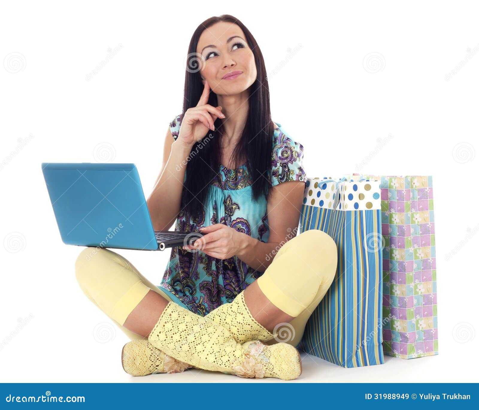 Shopping. stock image. Image of buying, casual, laptop - 31988949