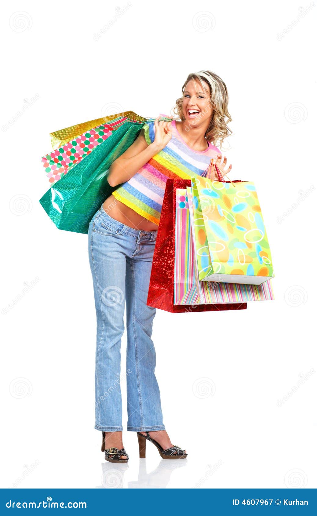 Shopping stock image. Image of woman, smile, shopping - 4607967