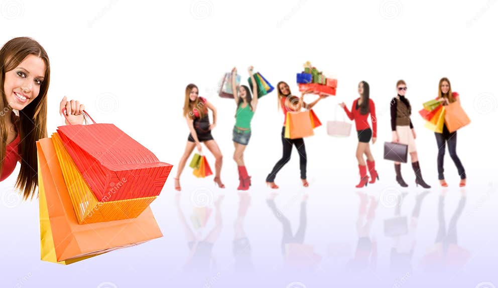 Shopping stock image. Image of beautiful, buyer, happy - 7022979