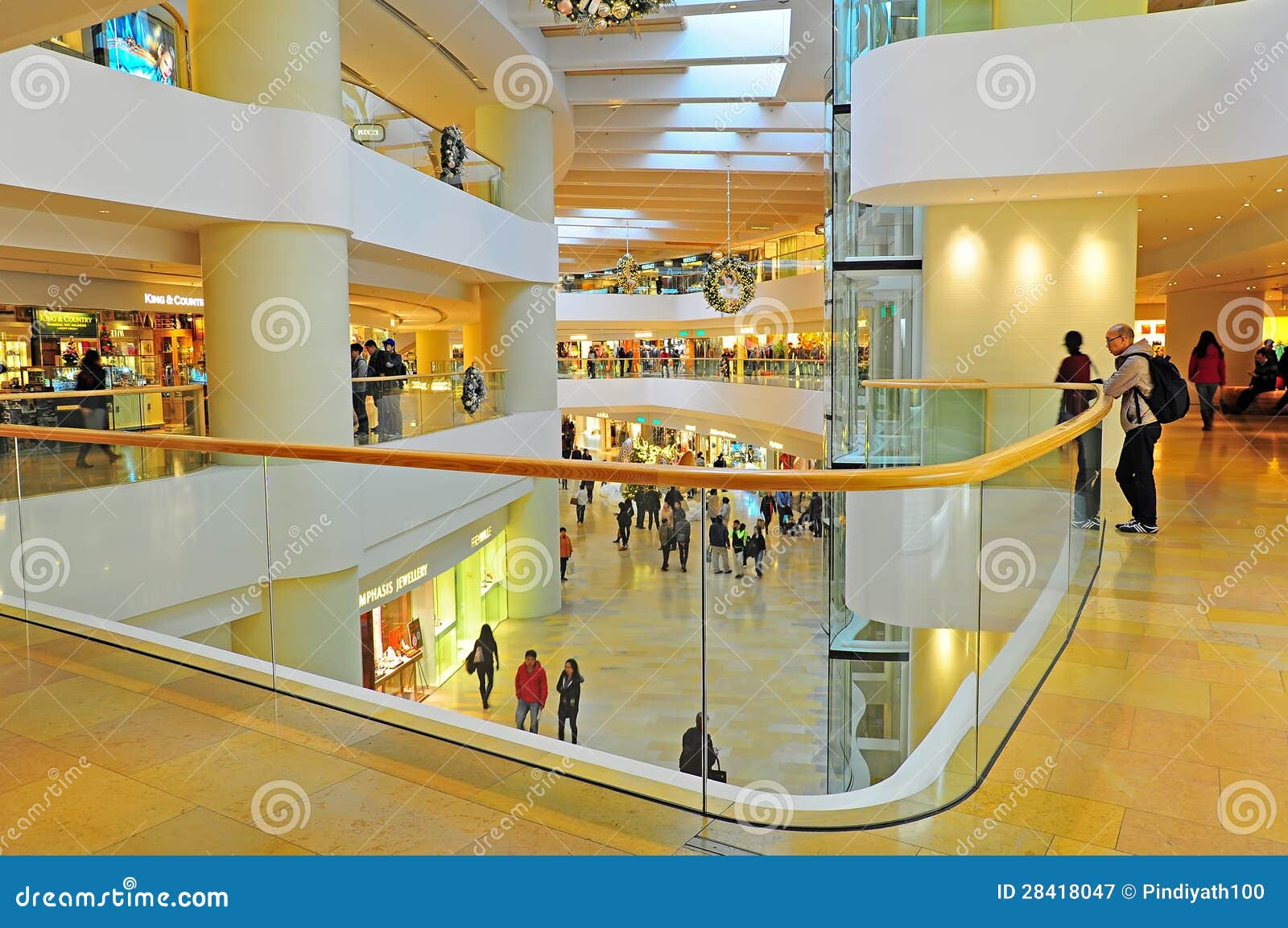 Shopping arcade, hong kong editorial photography. Image of excalators ...