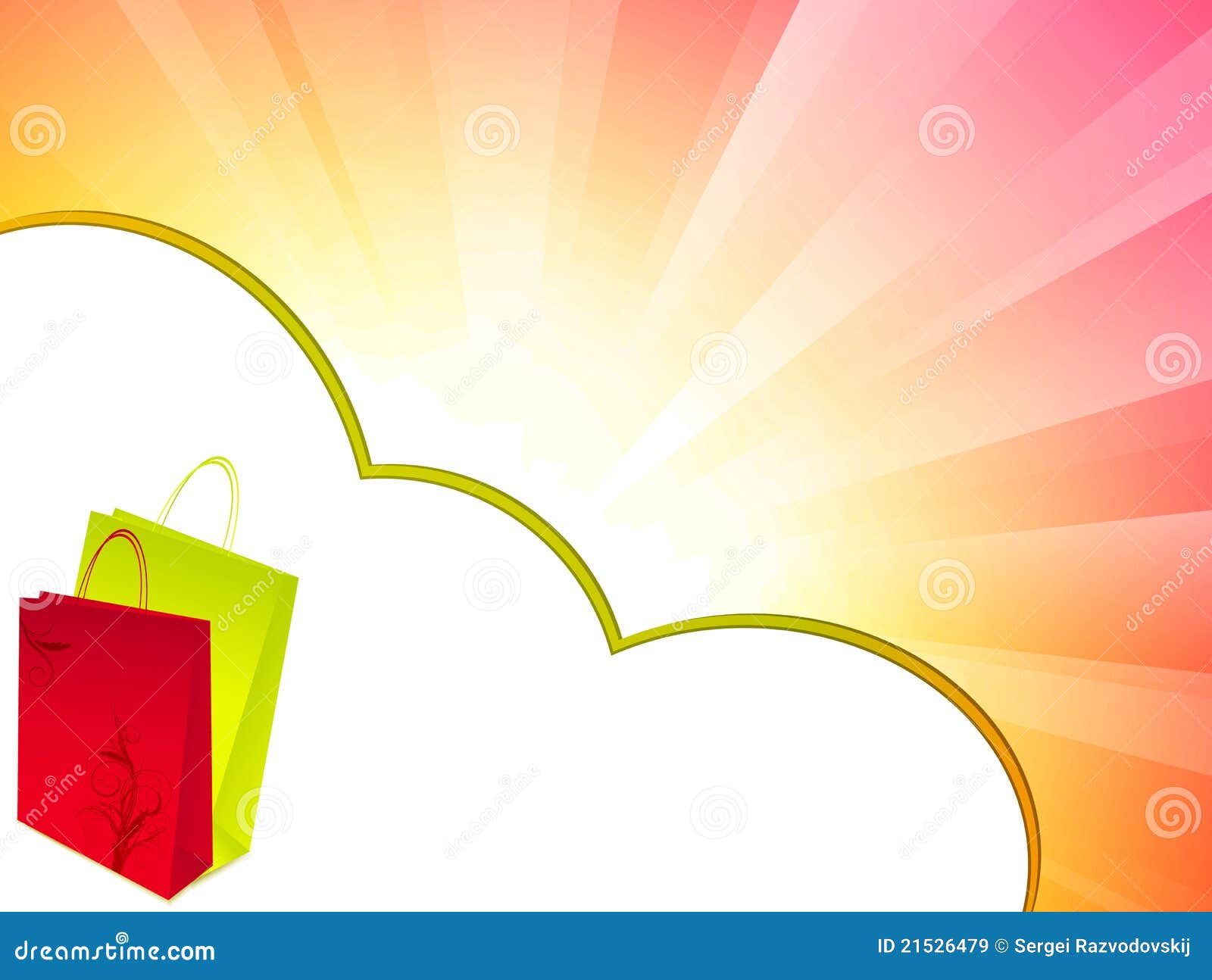 Shopping background stock vector. Illustration of border - 21526479