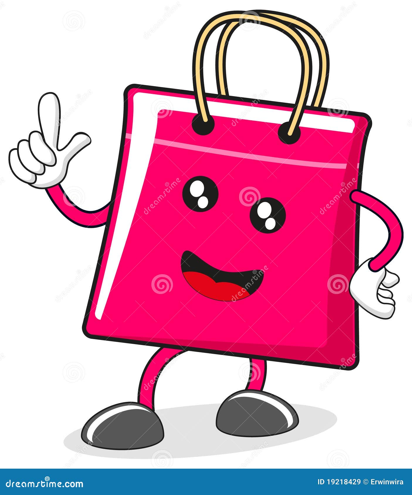 Shopping bag stock vector. Illustration of packet, blank - 19218429