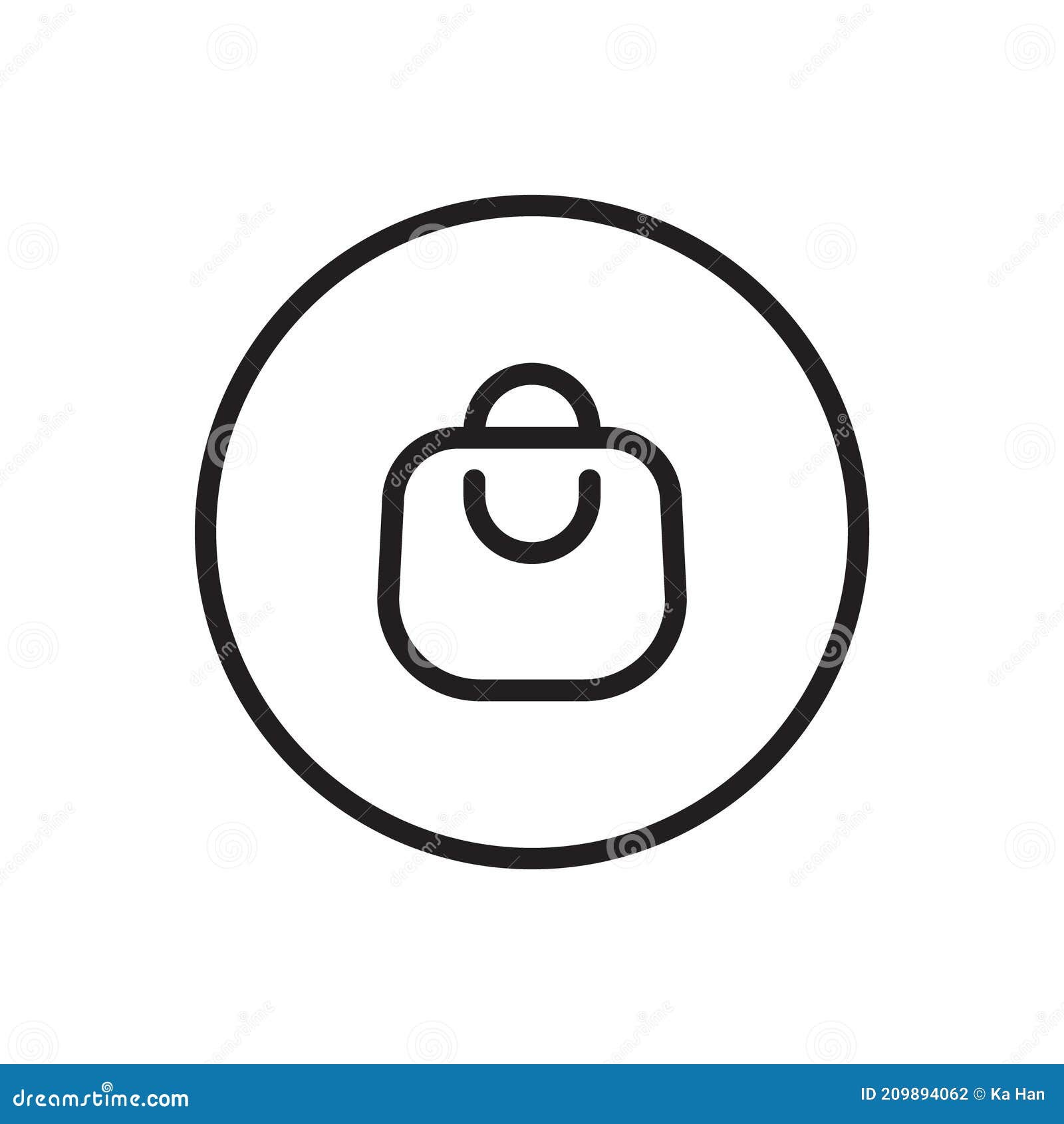 Shopping Bag Button Icon Vector for Ecommerce Stock Vector ...