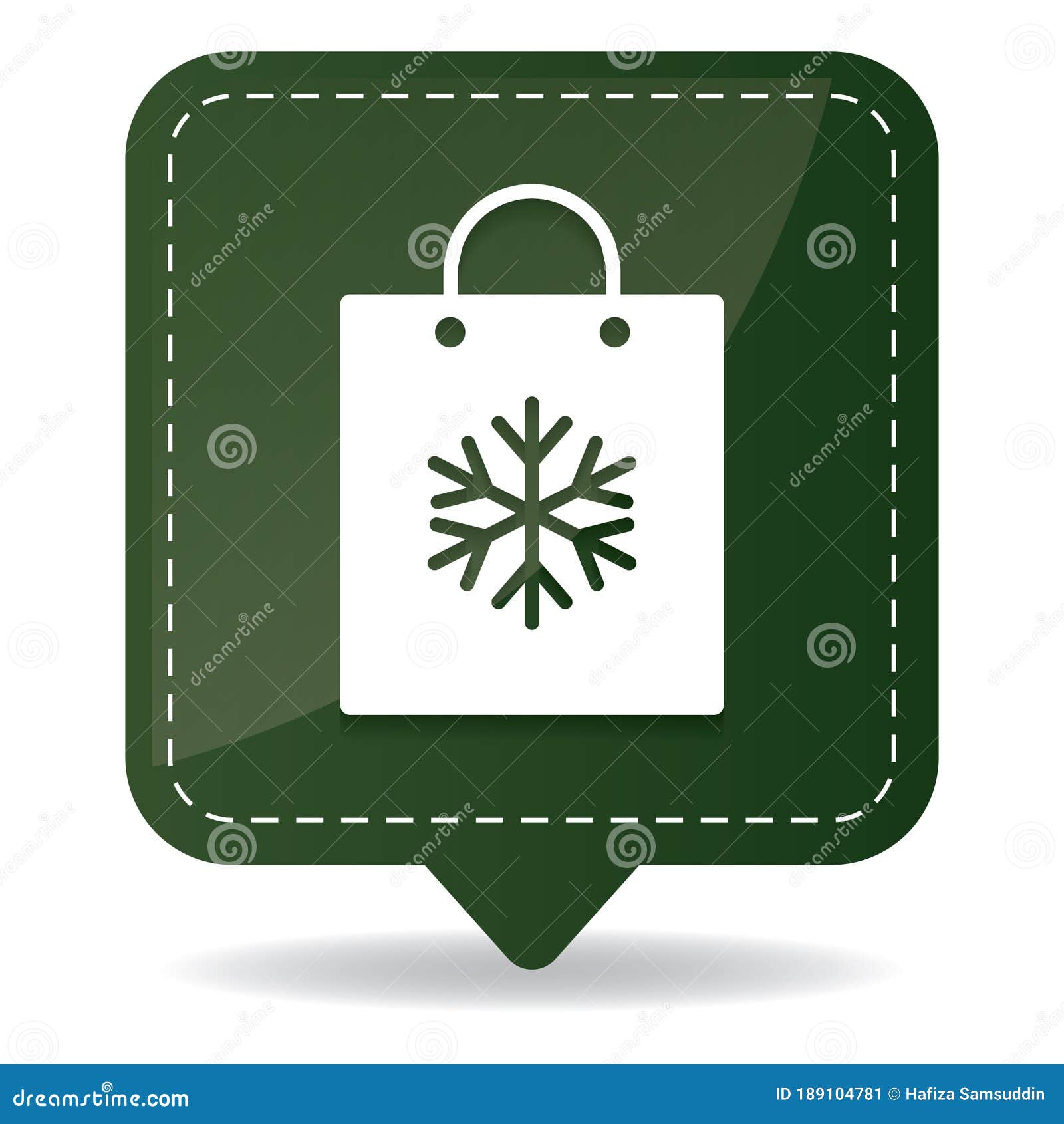 Shopping Bag Button. Vector Illustration Decorative Design Stock Vector ...