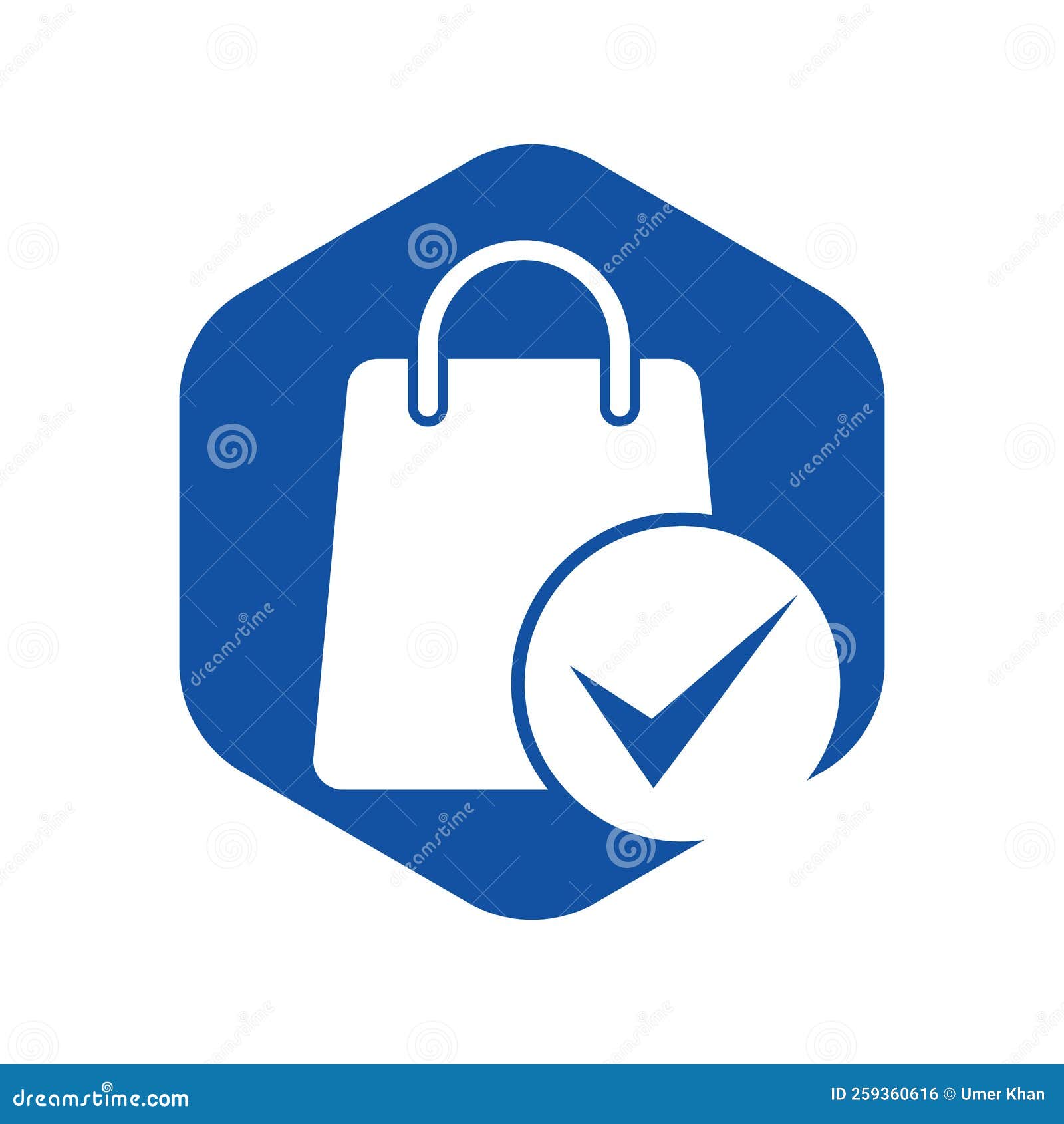 Shopping Bag Check Logo Icon. Stock Vector - Illustration of icon ...