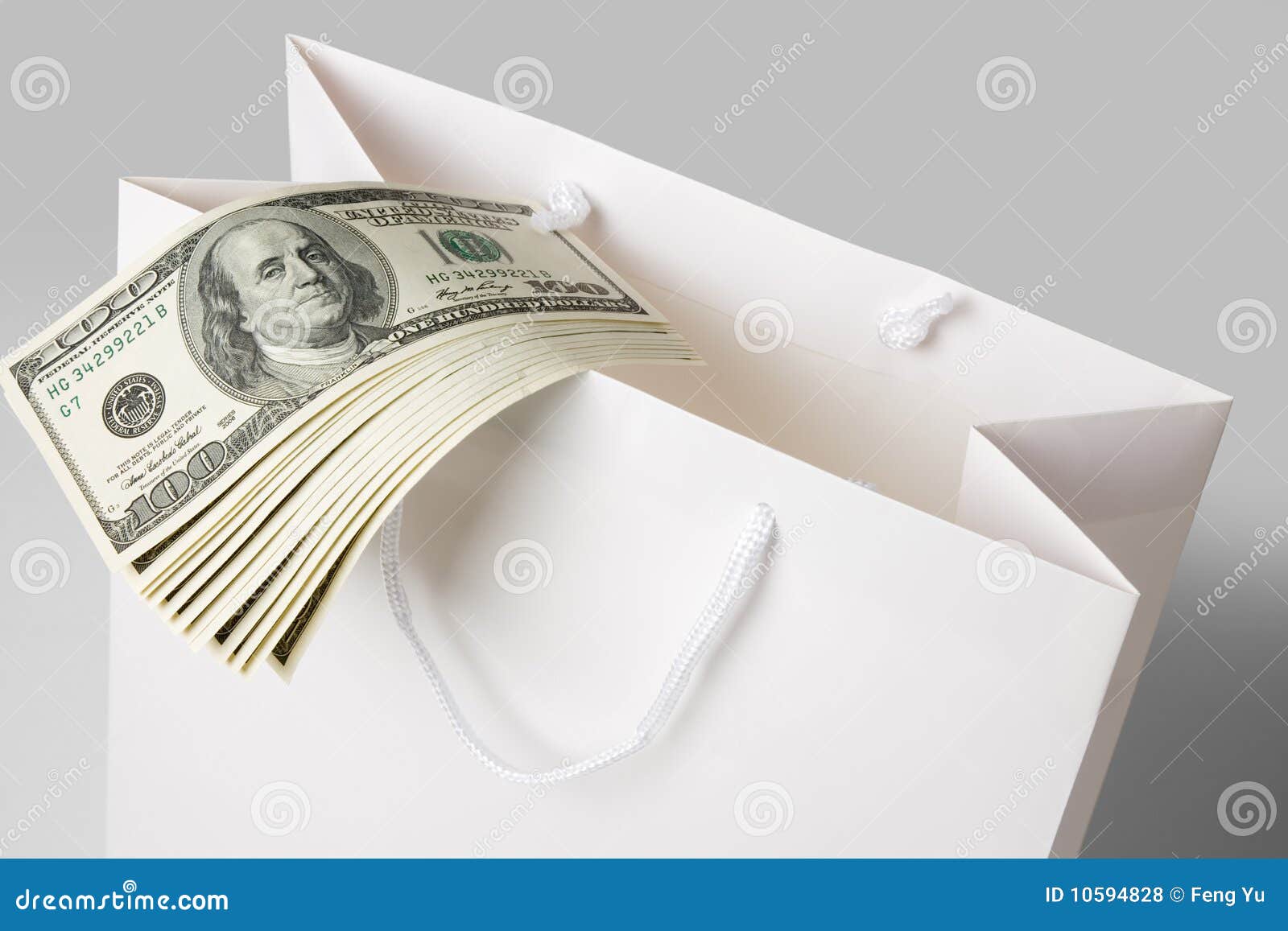 Shopping Bag and Dollar stock photo. Image of retail - 10594828