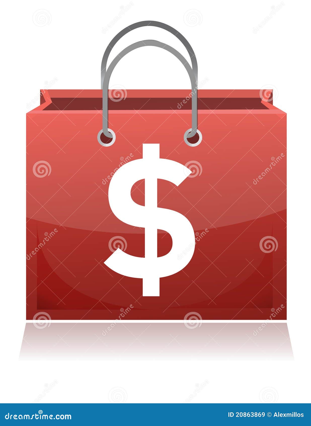 Shopping Bag with Dollar Sign Stock Vector - Illustration of dollar ...