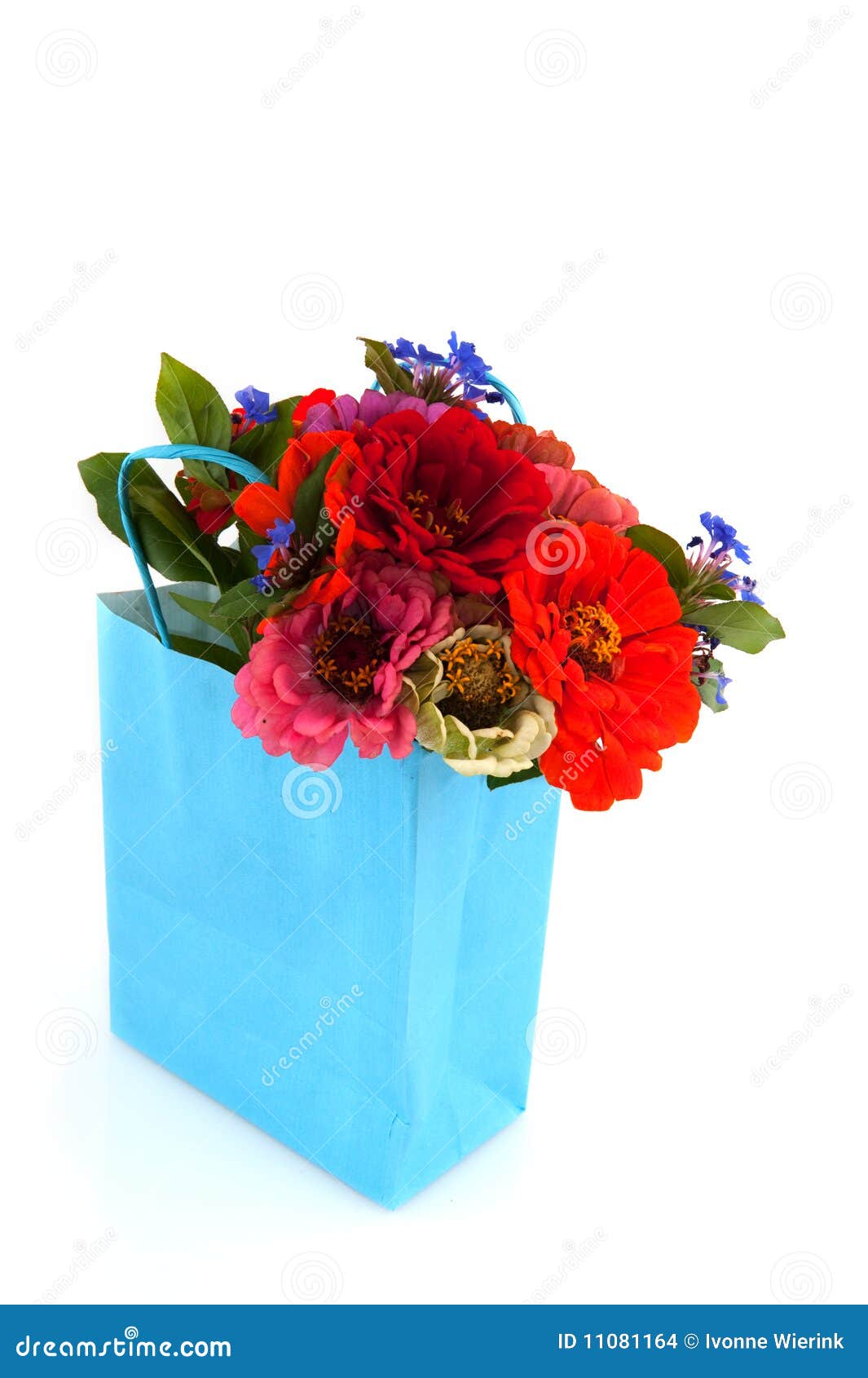 Shopping bag with flowers stock photo. Image of paper - 11081164