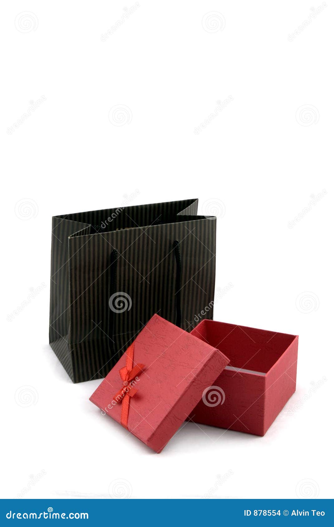 Shopping Bag and Gift Box stock photo. Image of xmas, wrap - 878554