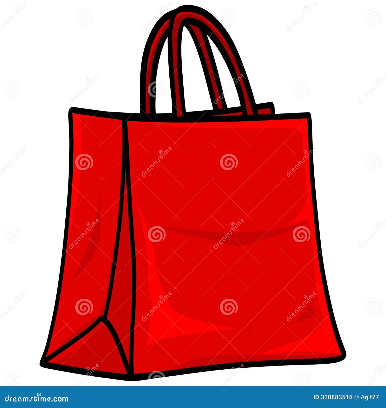Shopping Bag Goodie Packet Drawing Illustration Vector Stock ...