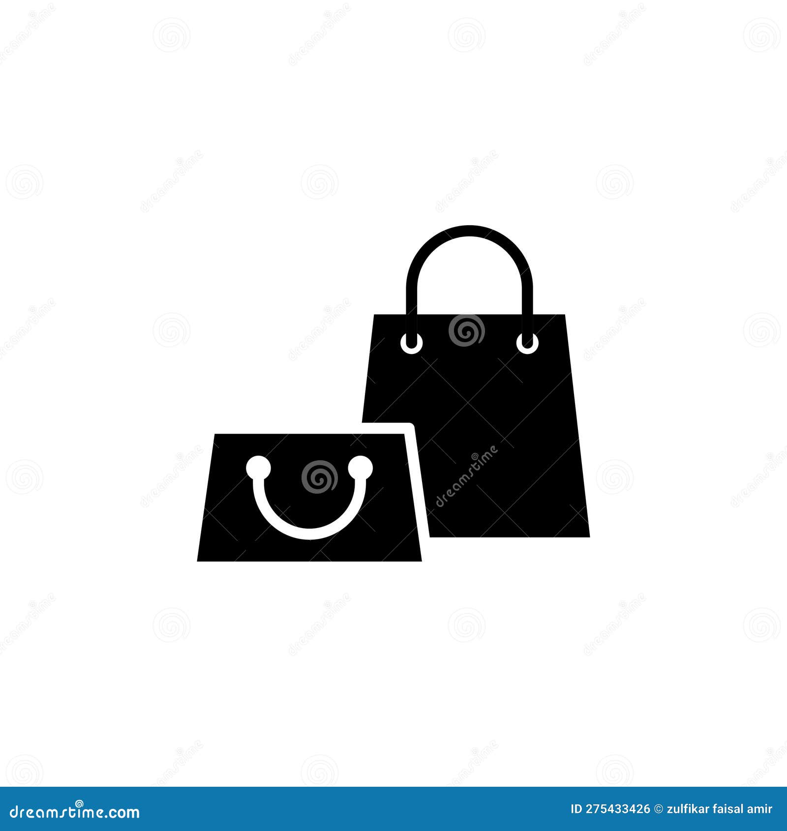 Shopping Bag Icon . Shopping Icon Vector Stock Vector - Illustration of ...