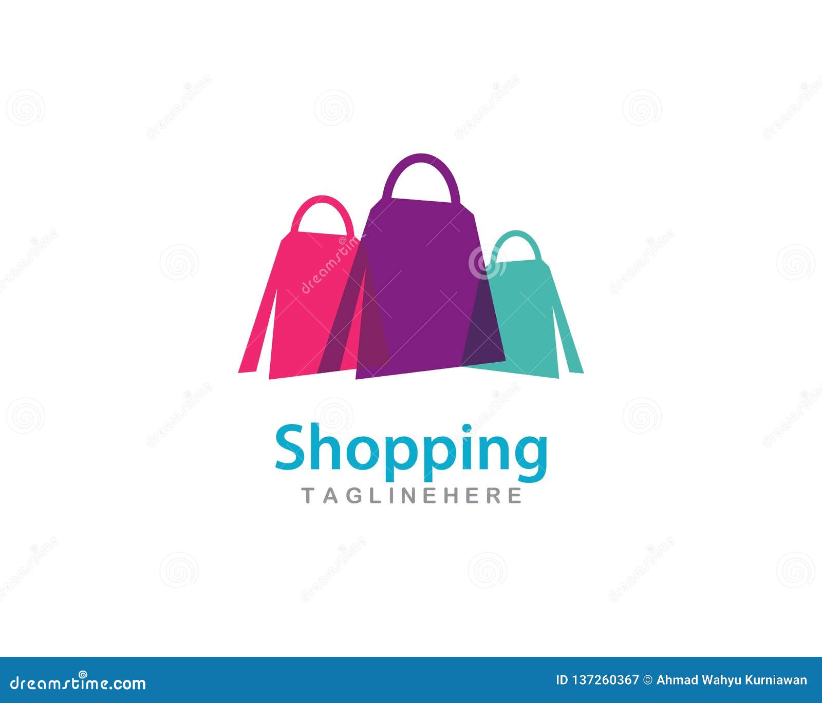 Shopping bag logo stock vector. Illustration of internet - 137260367