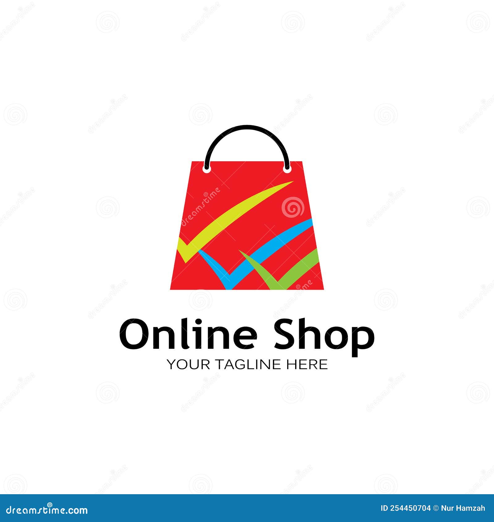 Shopping Bag Logo Vector Illustration Template Stock Vector ...