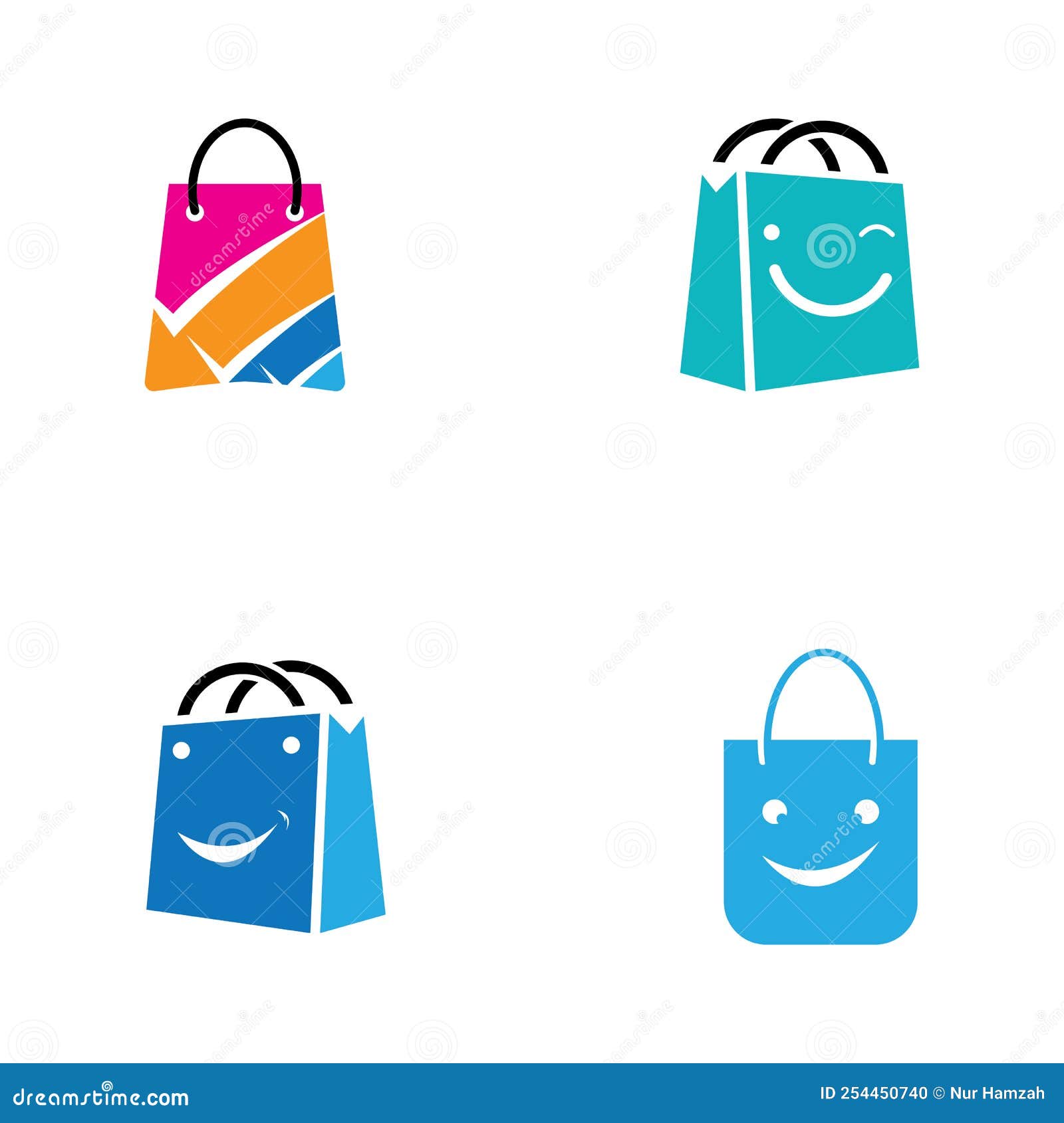 Shopping Bag Logo Vector Illustration Template Stock Vector ...