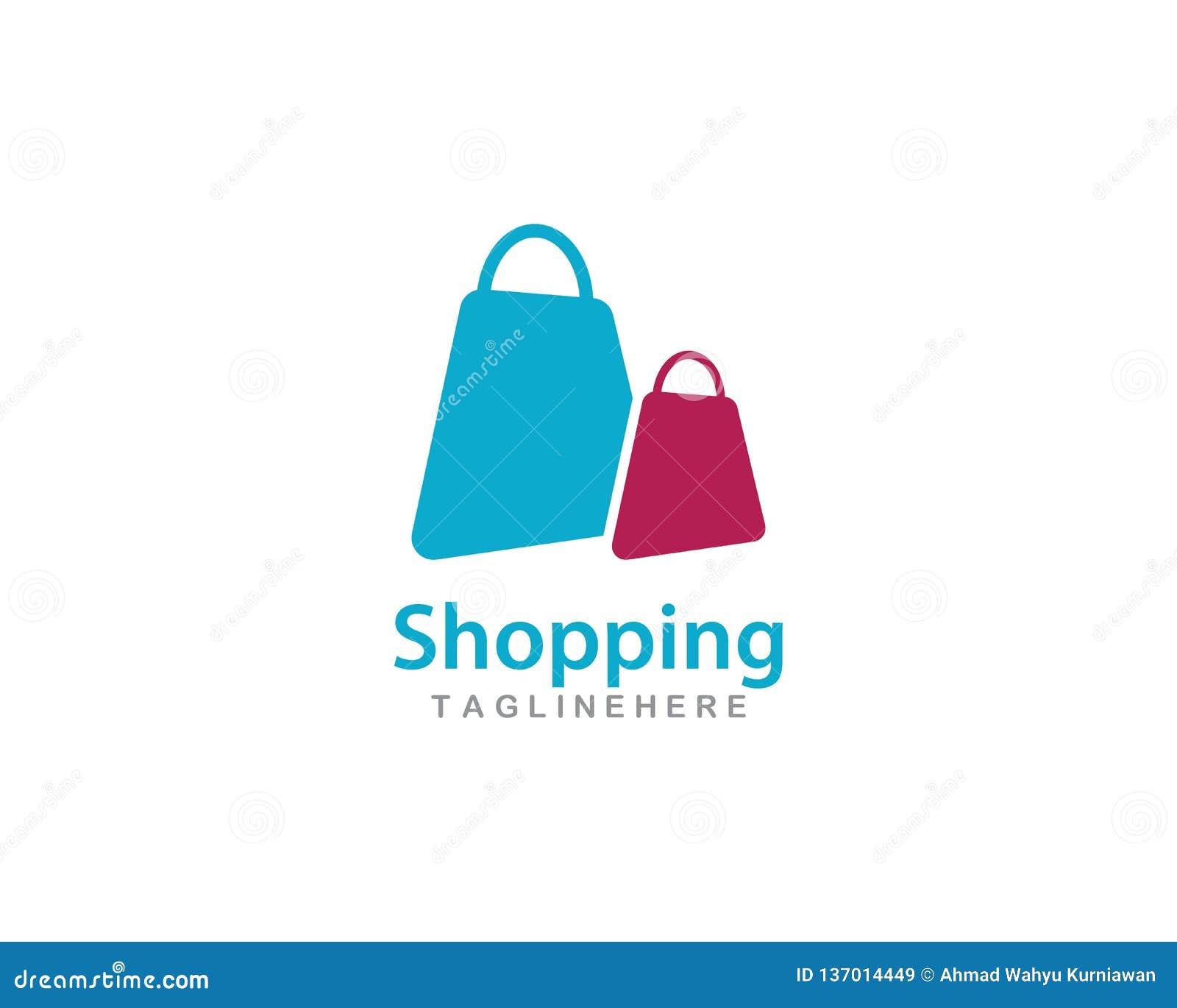 Shopping bag logo vector stock vector. Illustration of store - 137014449