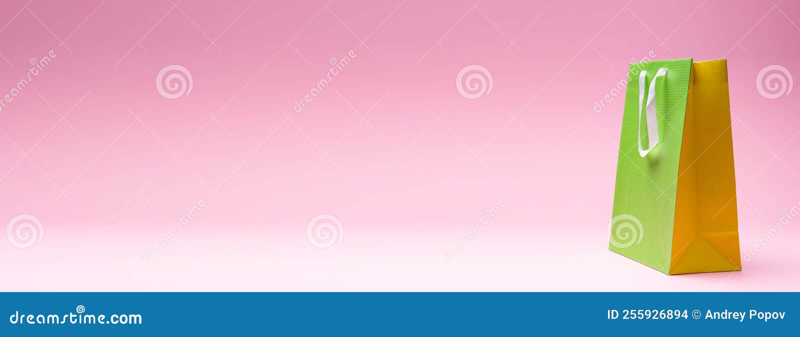 Shopping Bag on Pink Background Stock Photo - Image of supermarket ...
