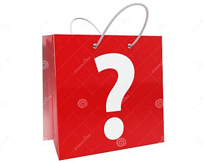 Shopping Bag with Question Mark Stock Illustration - Illustration of ...