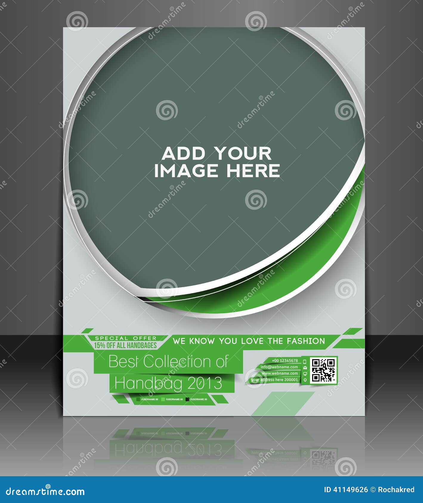 Shopping bag Store Flyer stock vector. Illustration of decorative ...