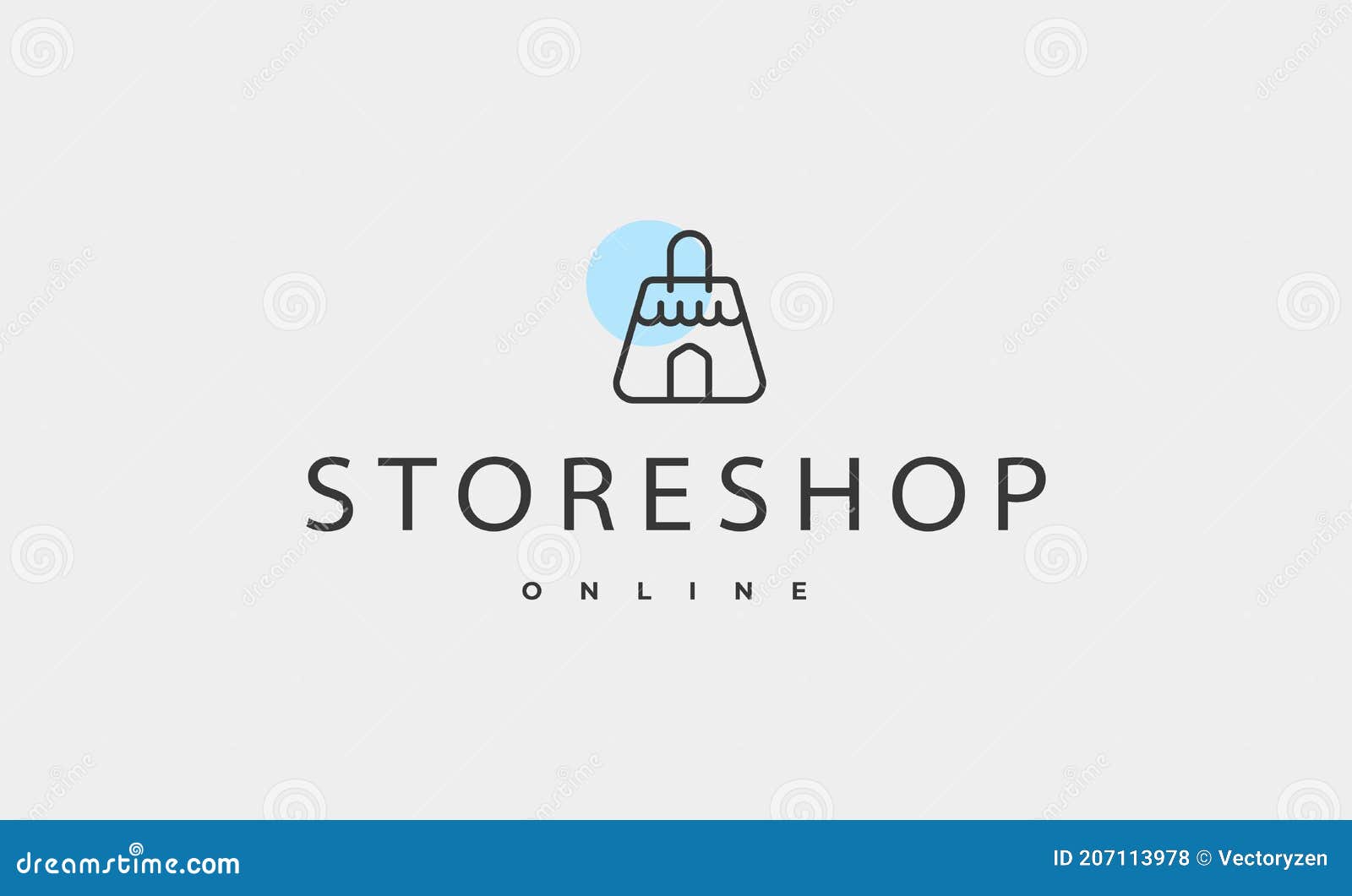 Shopping Bag Store Logo Design Vector Illustration Stock Vector ...